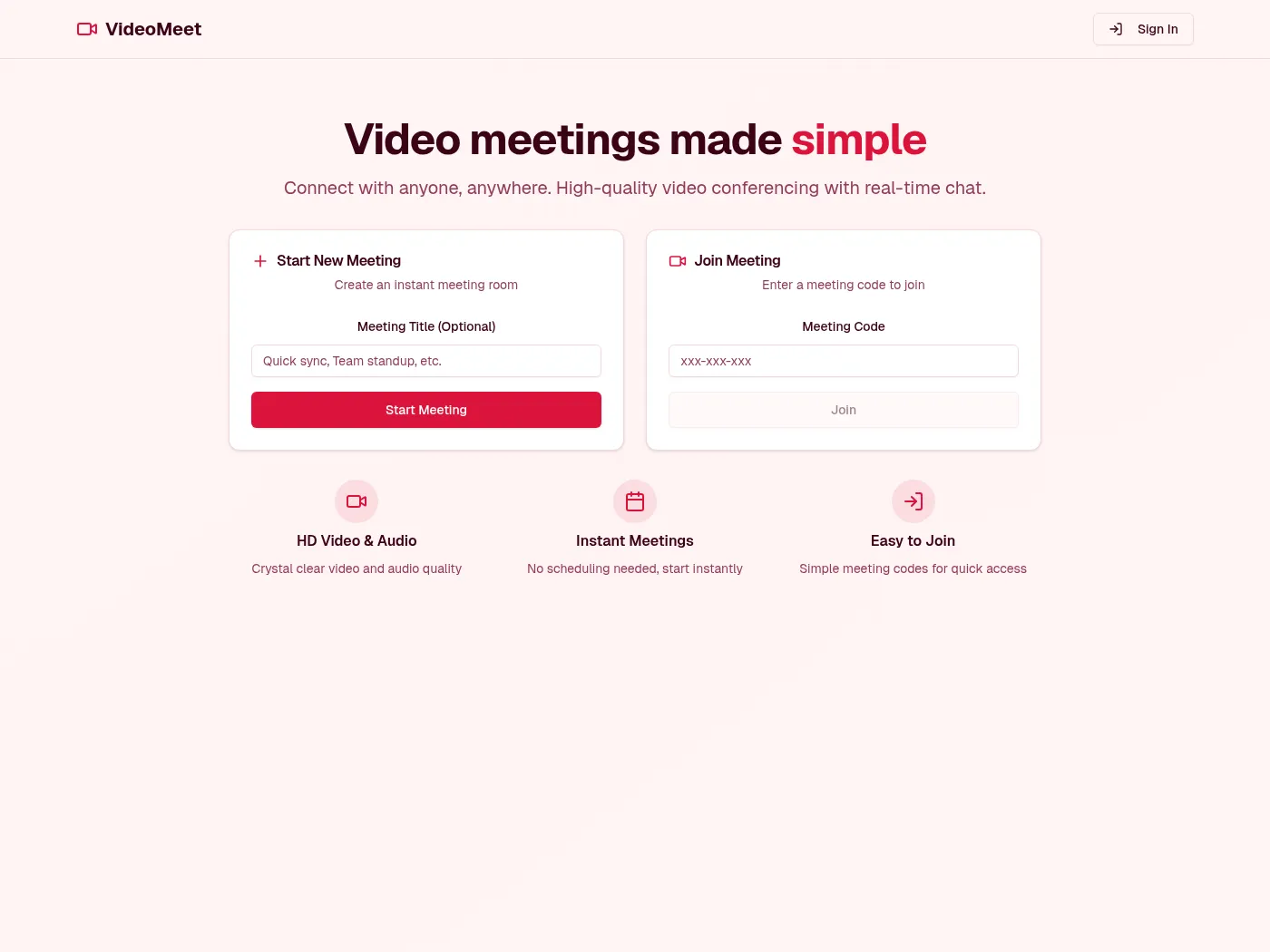 Zoom Clone App