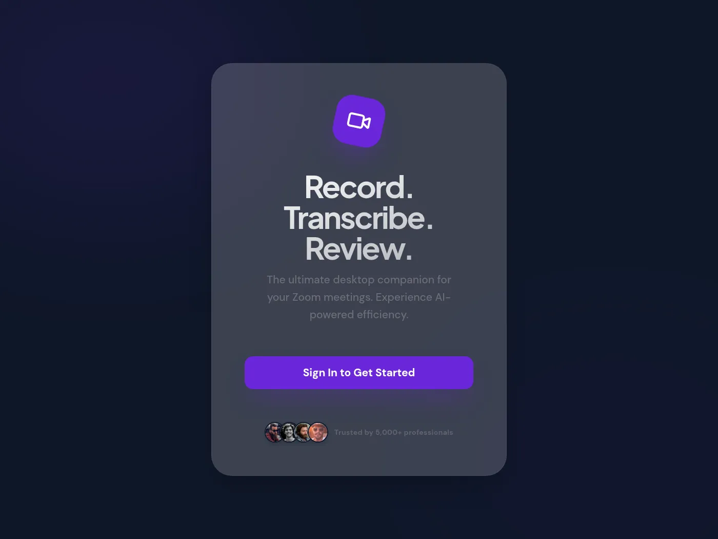 Zoom Notetaker Desktop