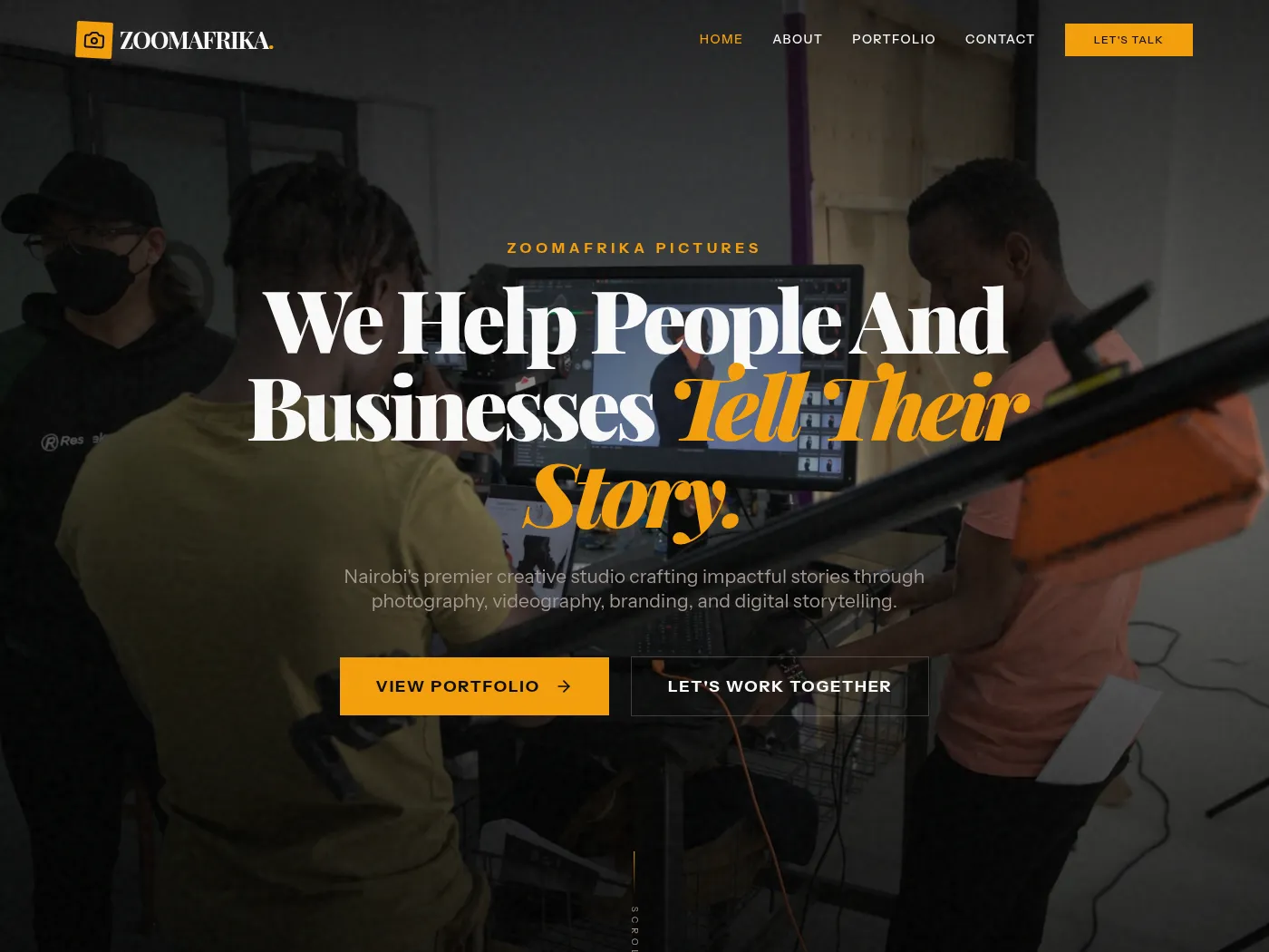 Zoomafrika Cinematic Studio Site