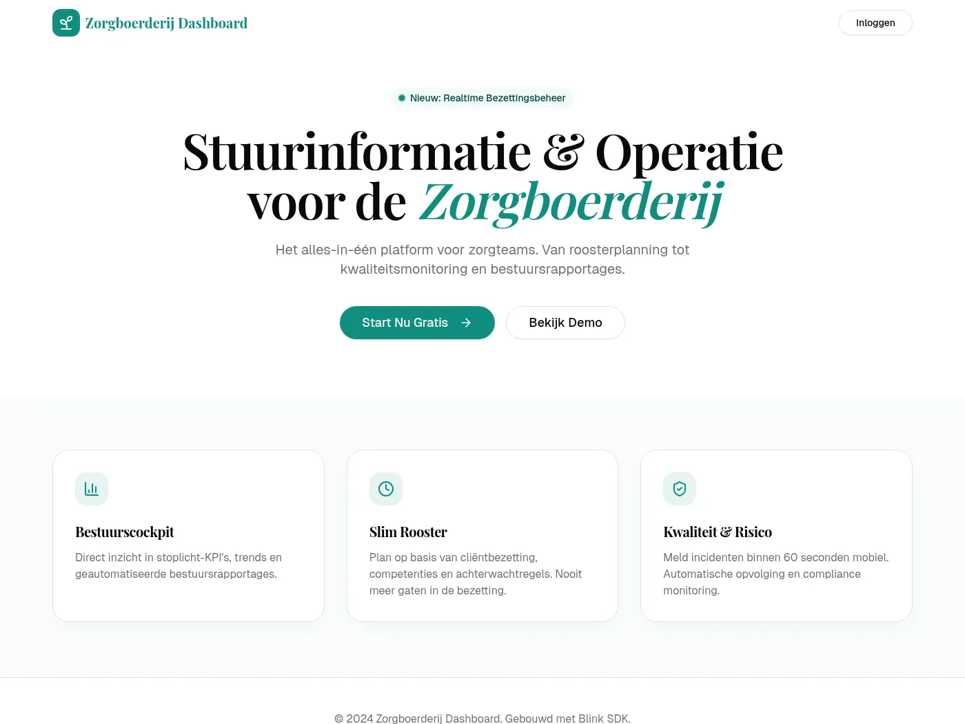 Zorgboerderij Dashboard