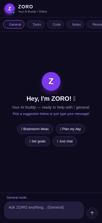 ZORO AI Buddy