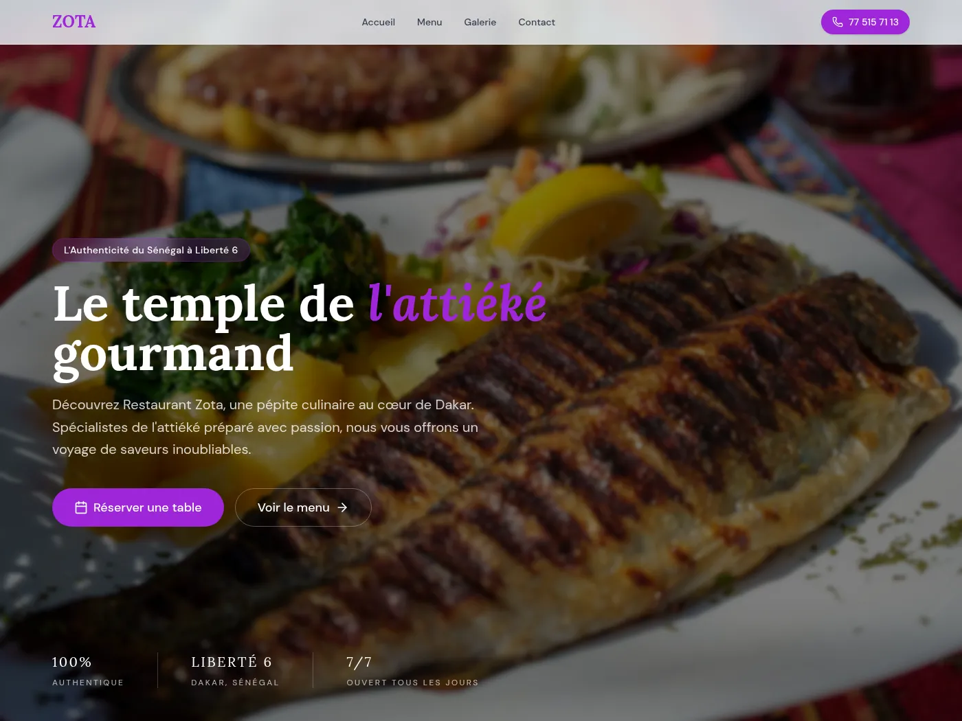 Zota Restaurant Web