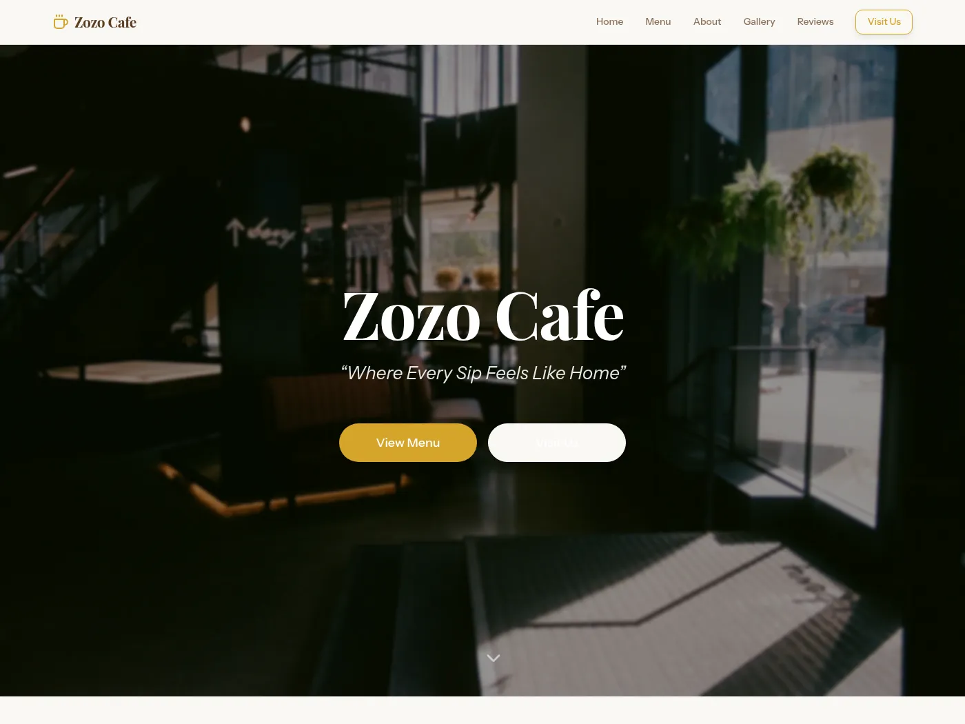 Zozo Cafe Web Experience