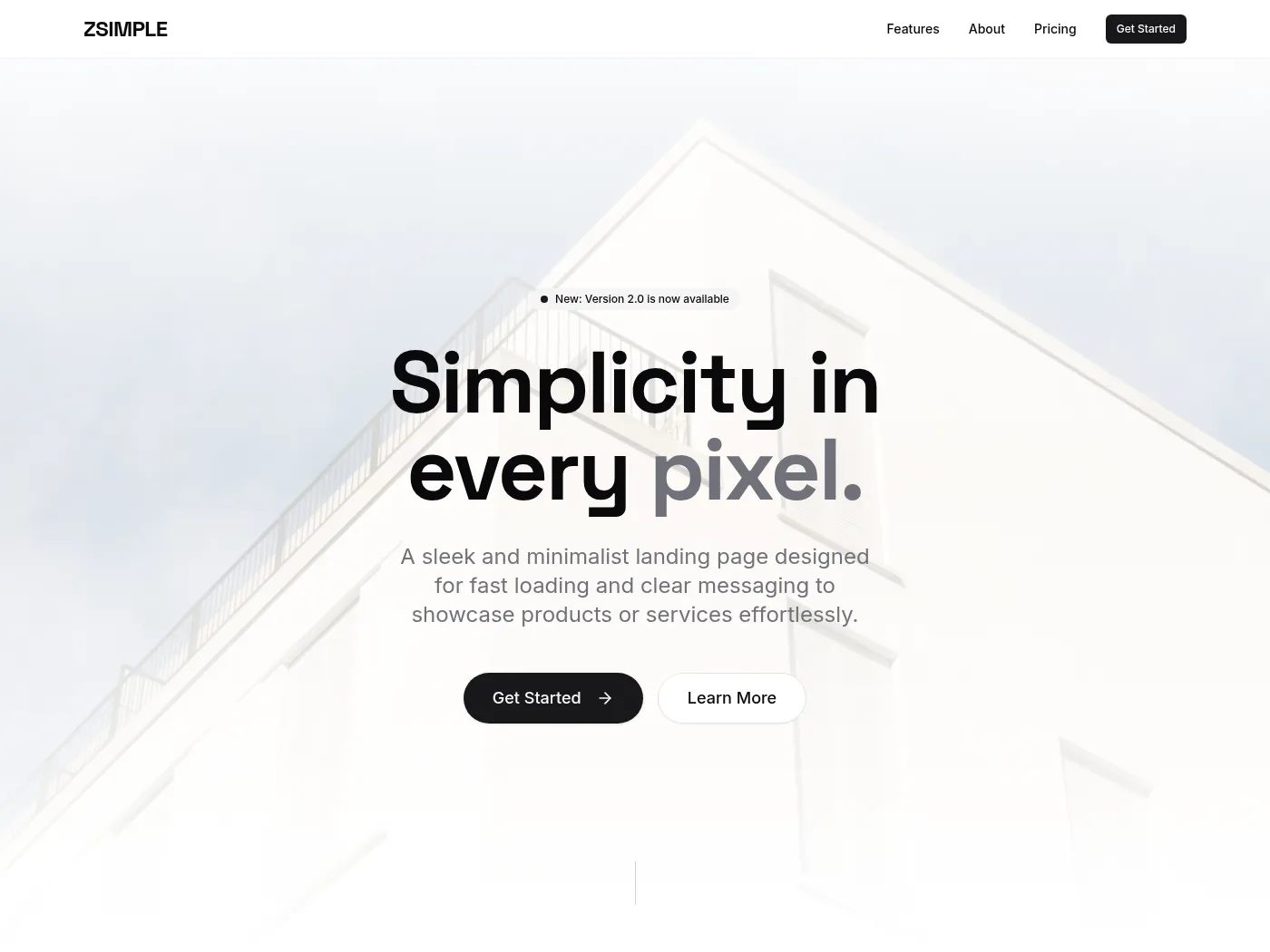 ZSimple Landing Page