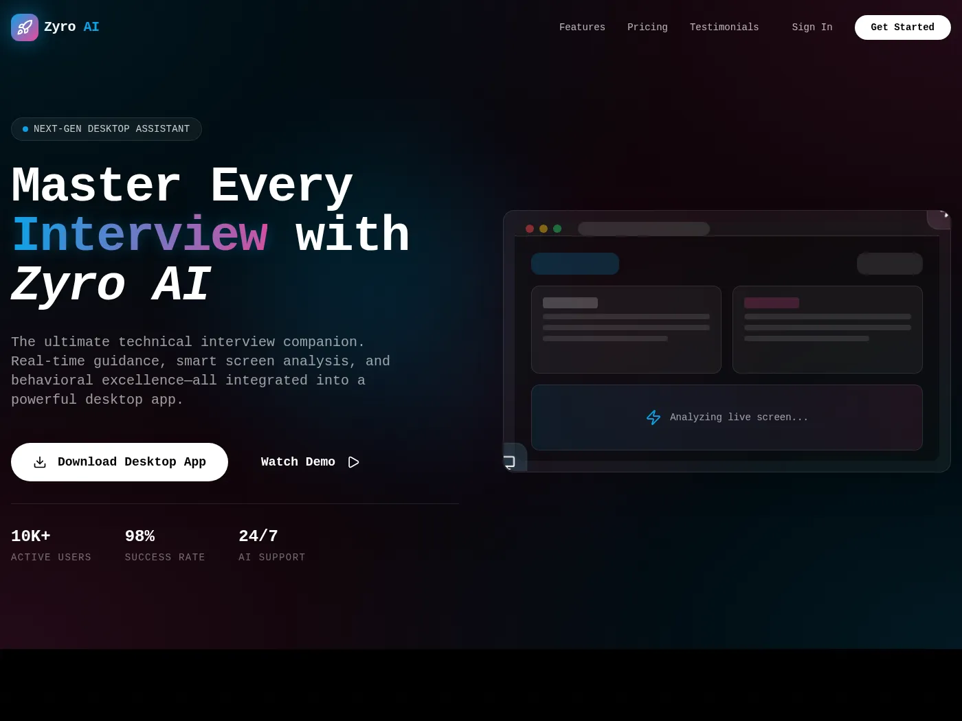 Zyro AI SaaS Hub Built With Blink Zyro AI SaaS Hub Built With Blink