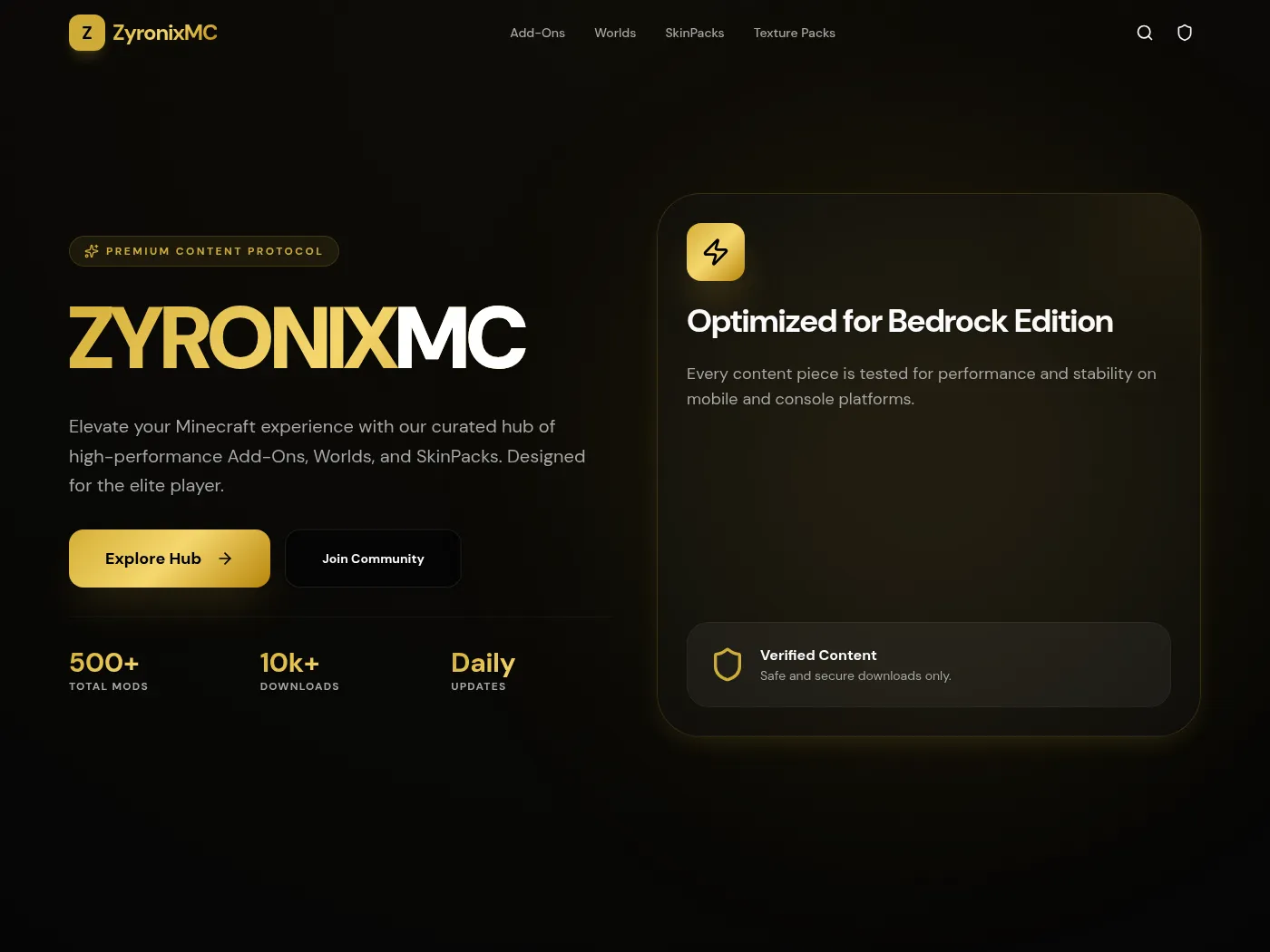 ZyronixMC Content Hub