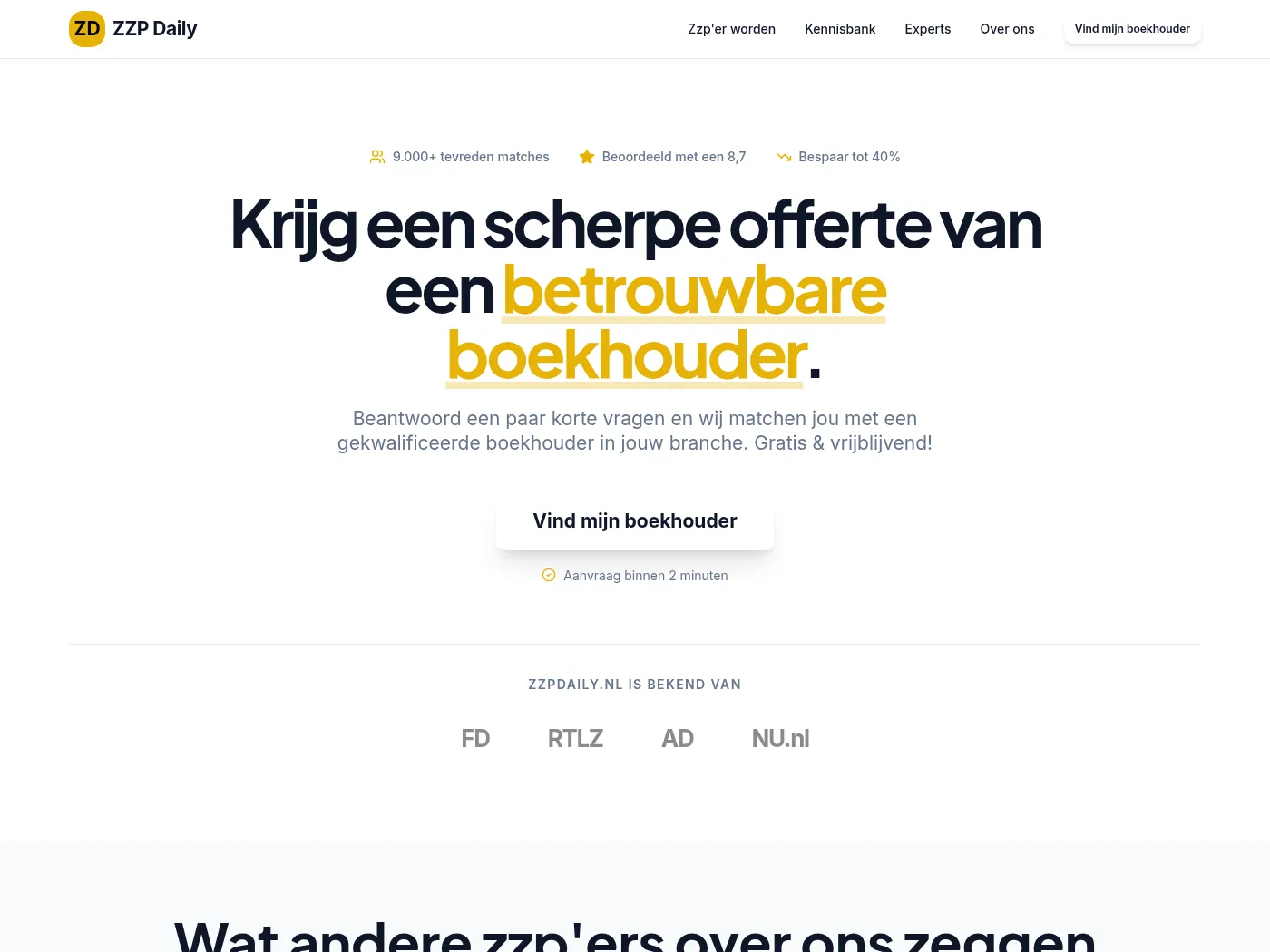 ZZP Bookkeeper Finder